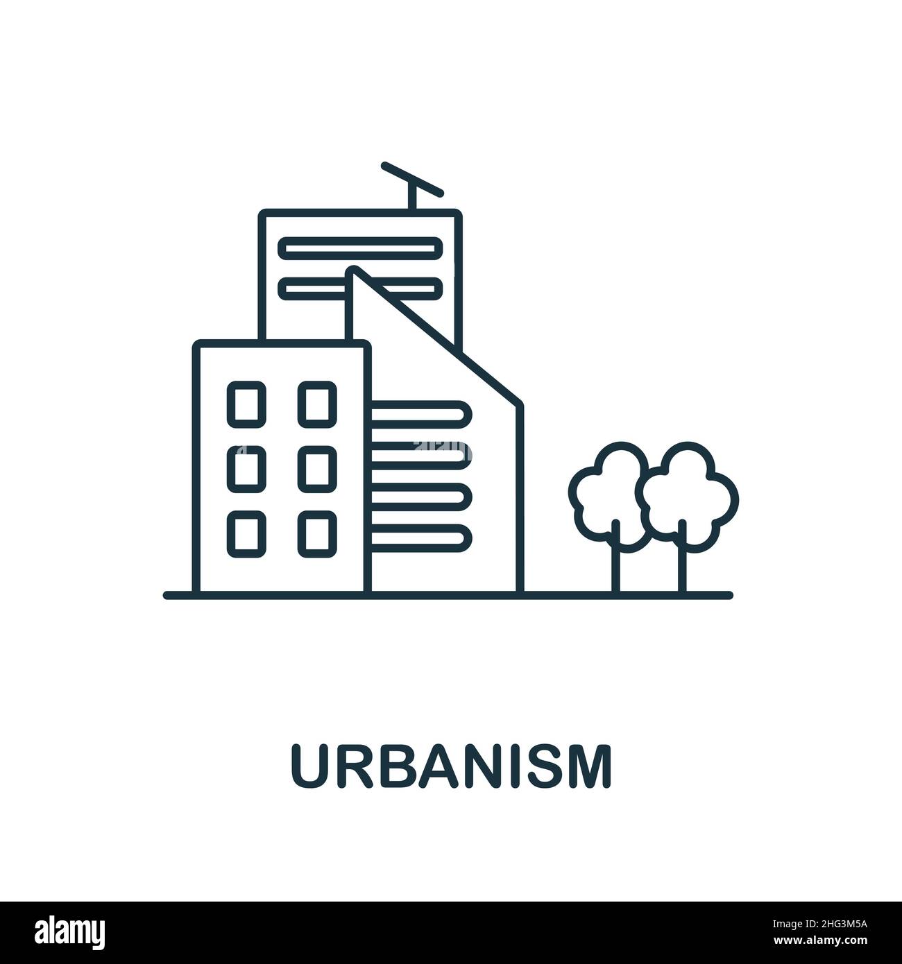 Urbanism icon. Line element from graphic design collection. Linear ...