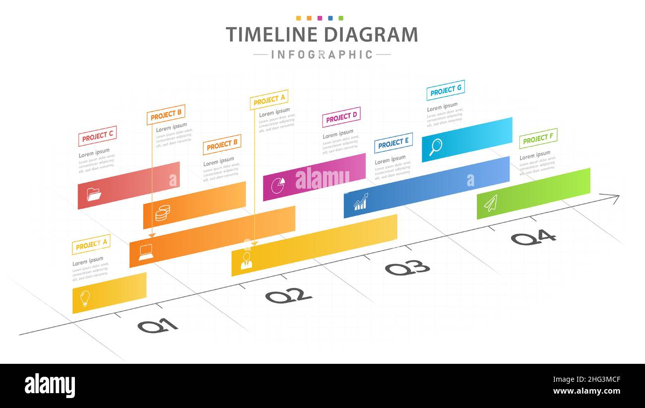 Infographic template for business. Monthly modern Timeline Gantt chart ...
