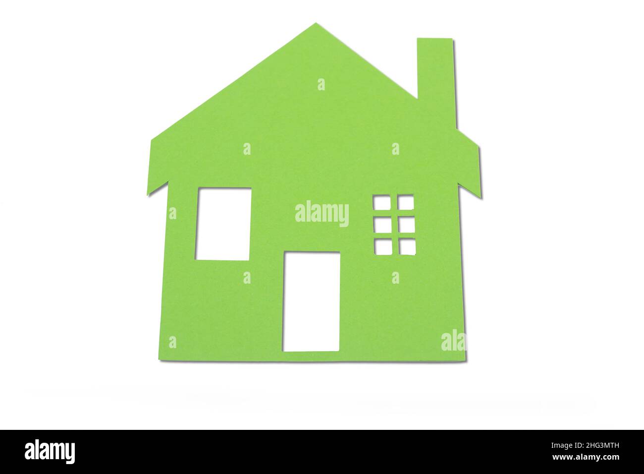 paper house on a white background Stock Photo - Alamy
