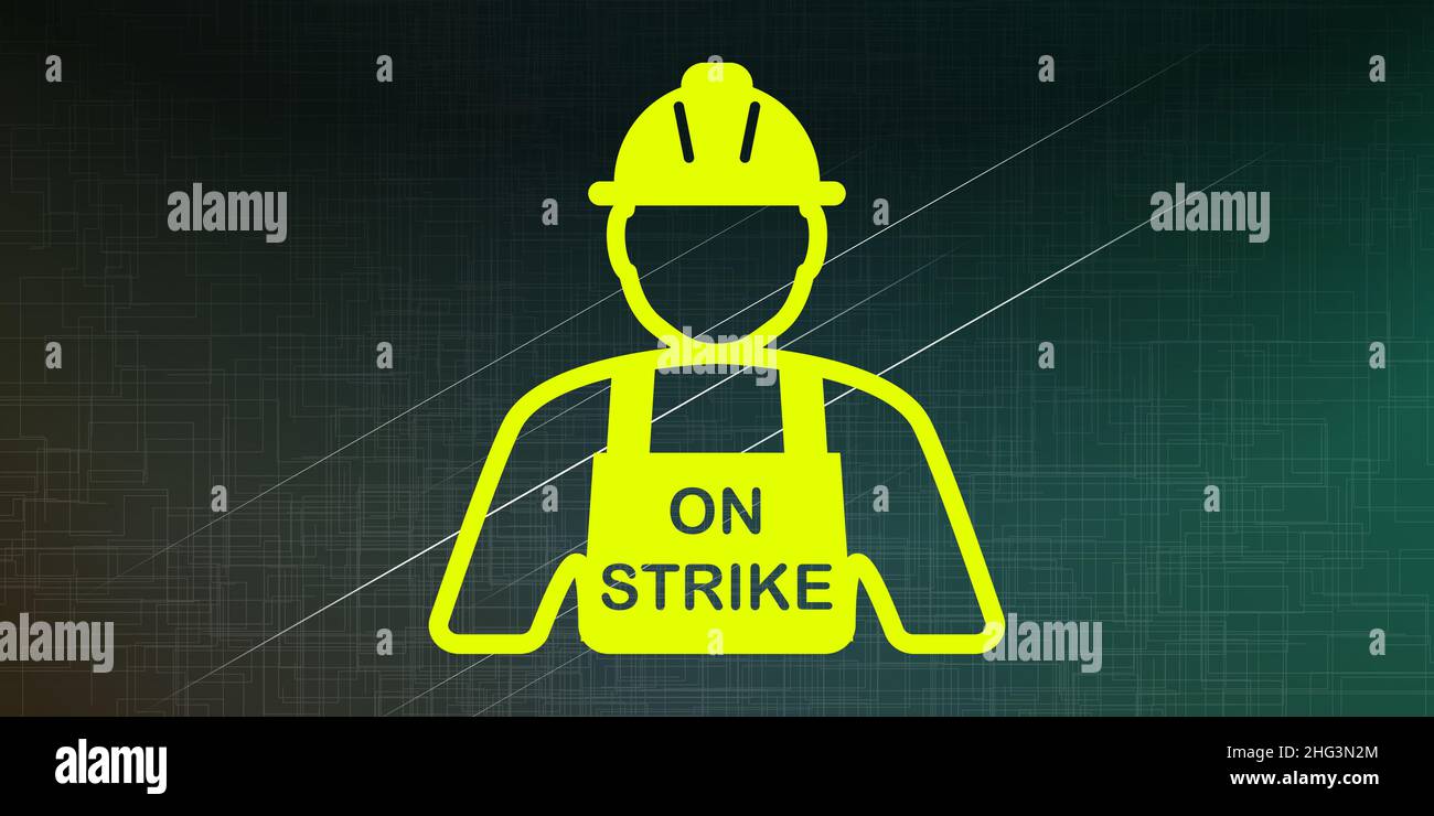 Illustration of a strike concept Stock Photo - Alamy