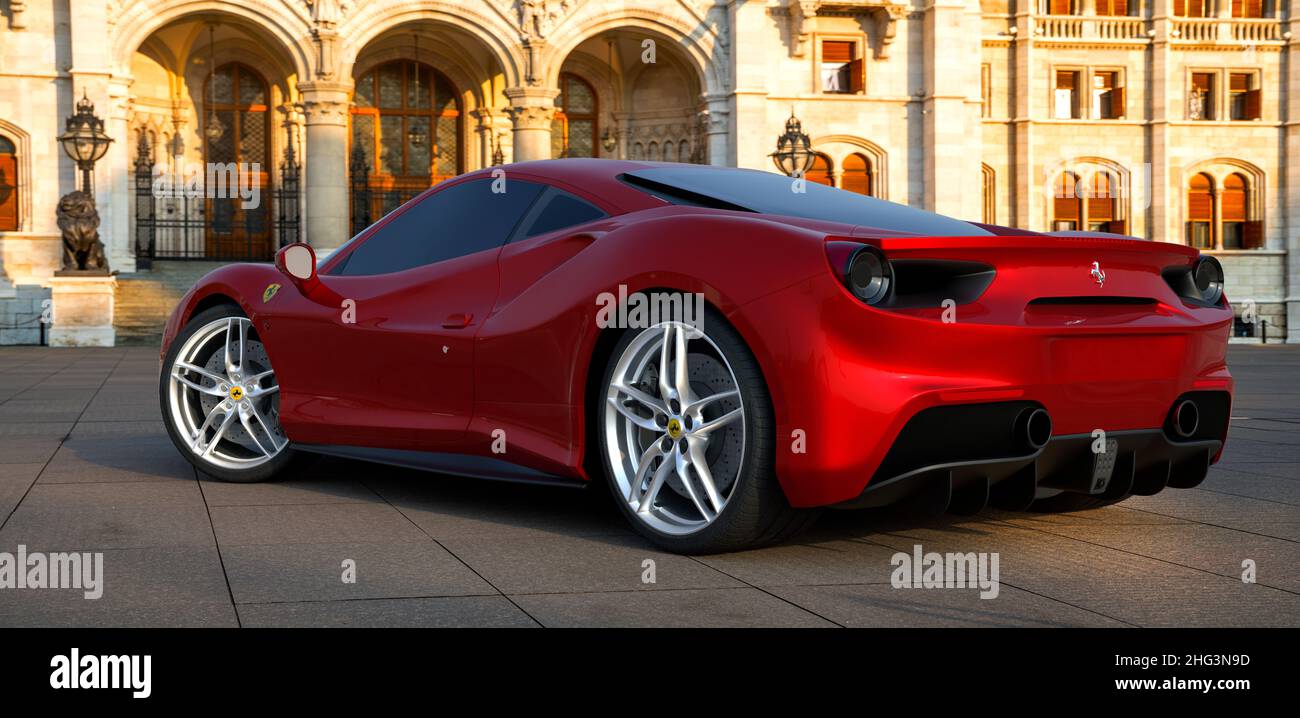 Ferrari 488 GTB-Classical supercar from the Ferrari stable Stock Photo ...