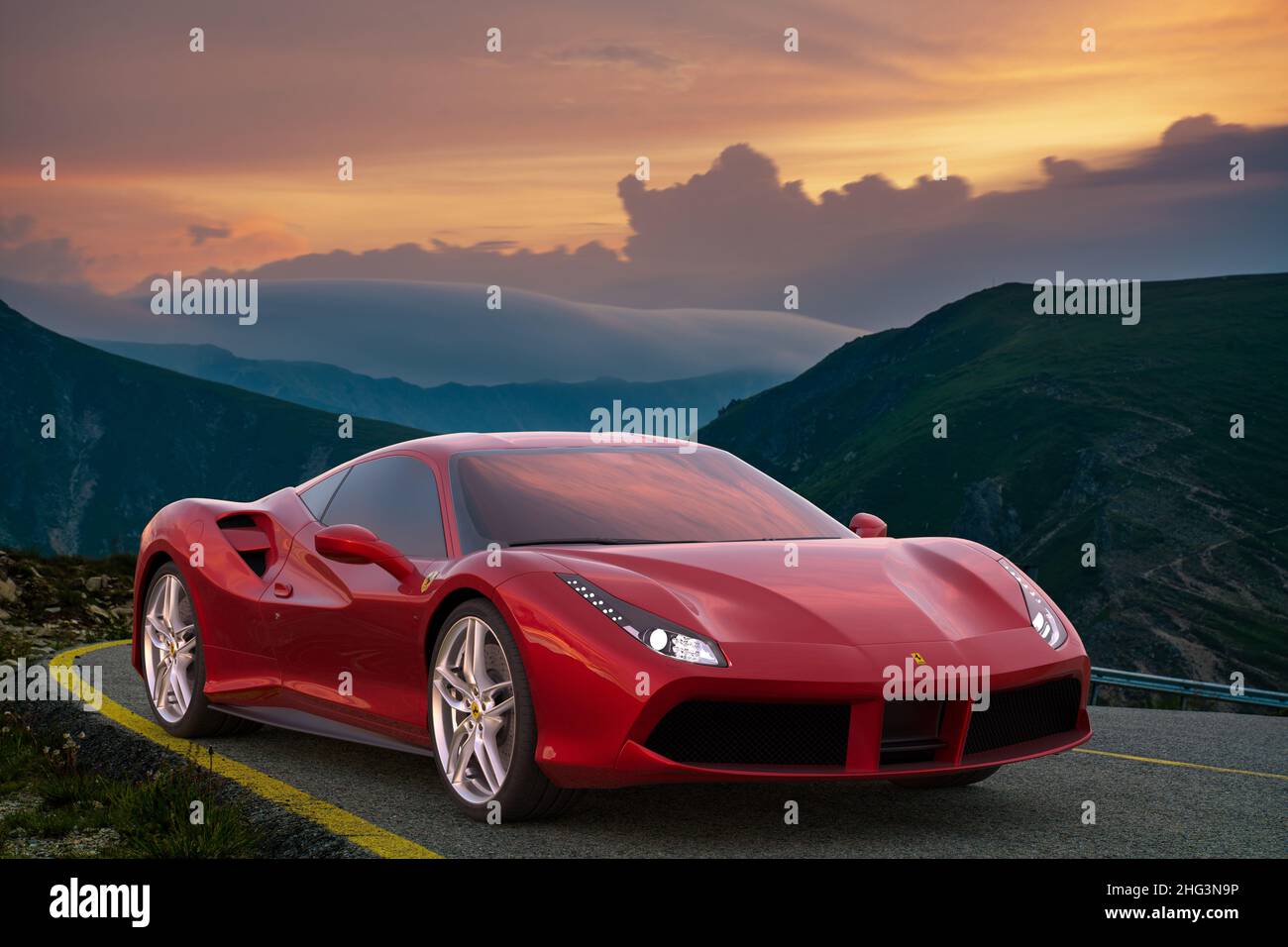 Ferrari 488 GTB-Classical supercar from the Ferrari stable Stock Photo ...