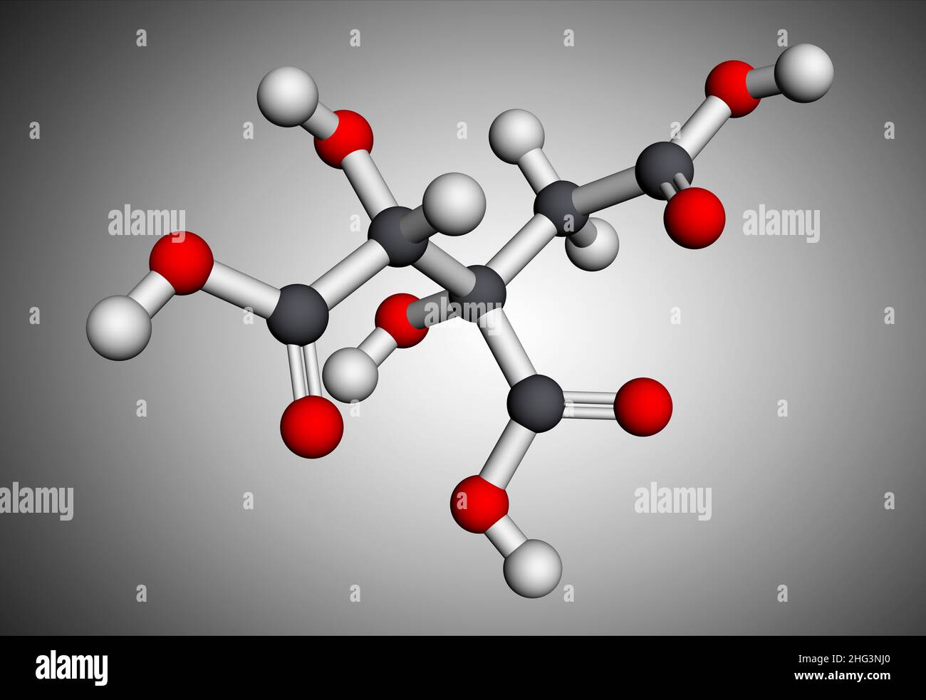 Hydroxycitric acid, HCA molecule. It is derivative of citric acid ...