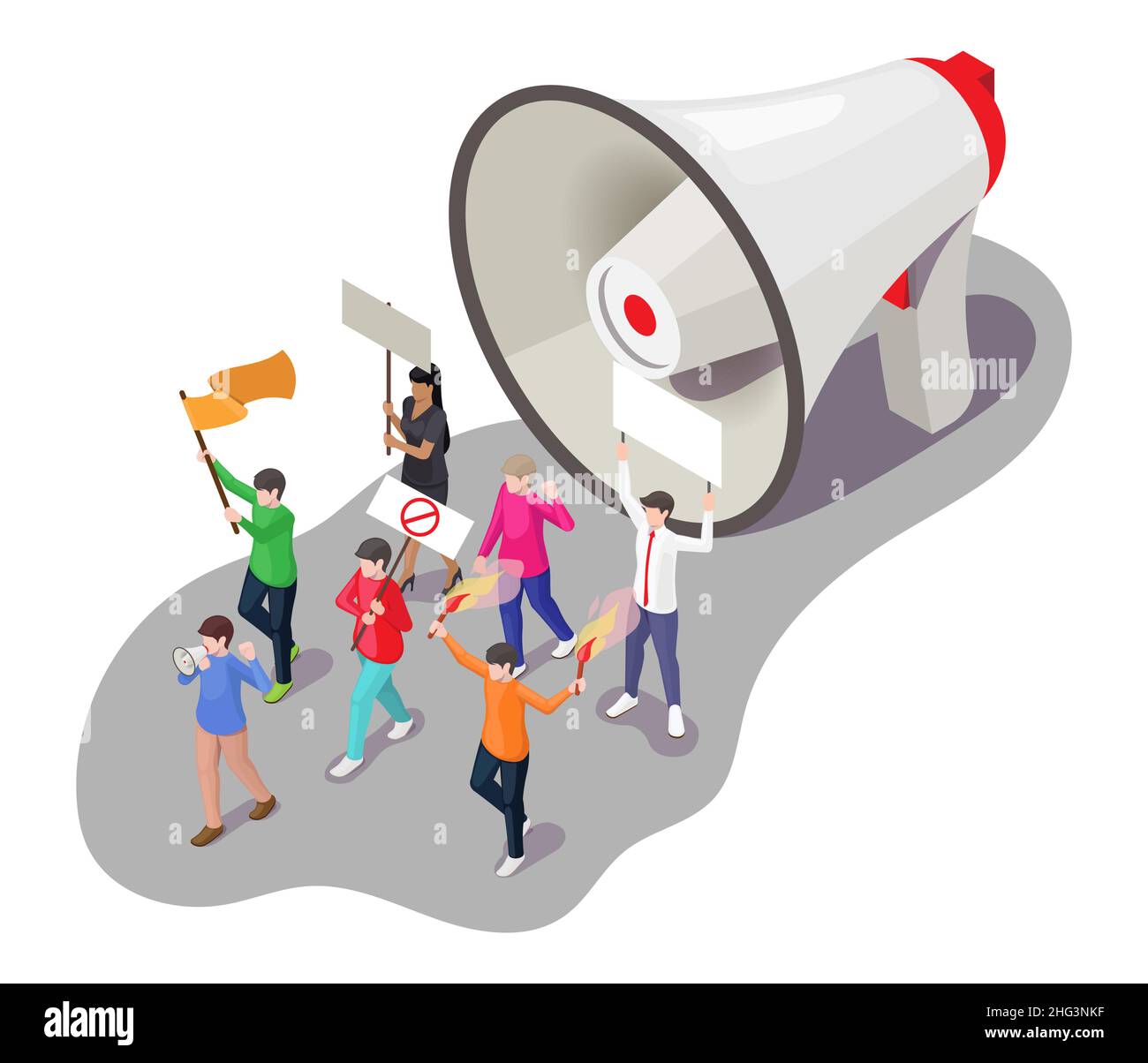 Public rally scene Stock Vector Images - Alamy