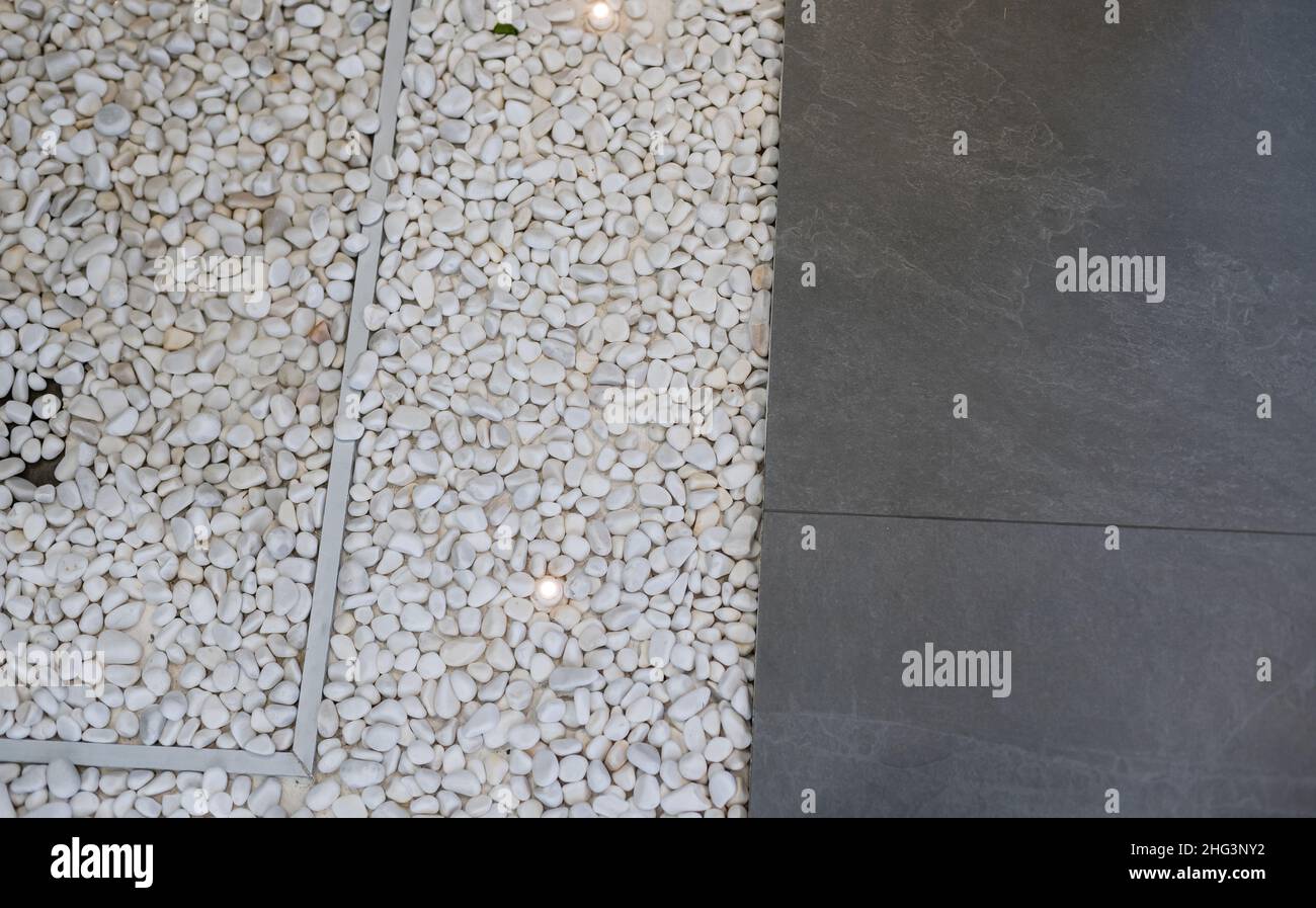 Slate tile ceramic, seamless texture square dark gray map Stock Photo ...