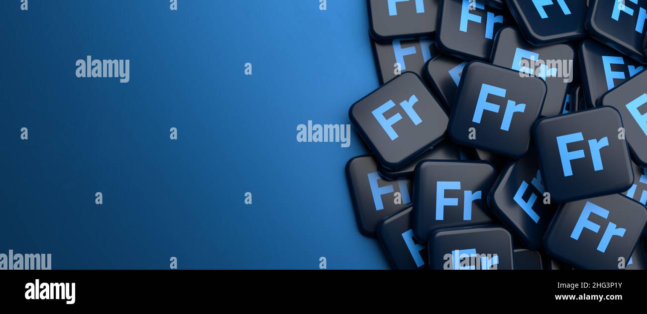 Logos of the vector and raster graphics editor app Adobe Fresco on a ... Logos of the vector and raster graphics editor app Adobe Fresco on a ...