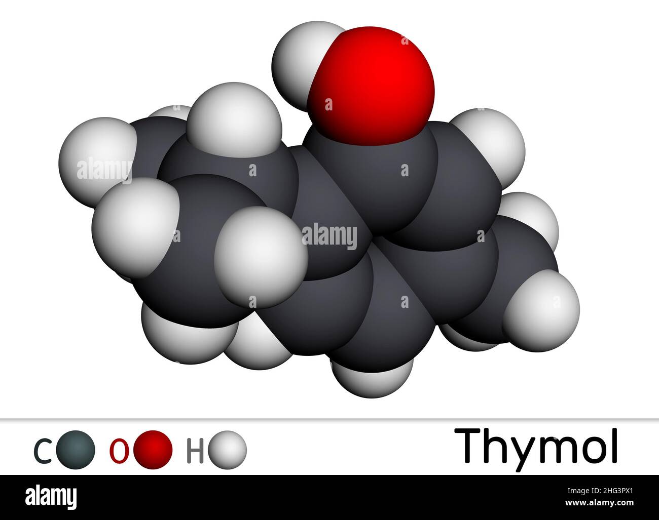 Thymol, IPMP molecule. It is phenol, natural monoterpene derivative of ...