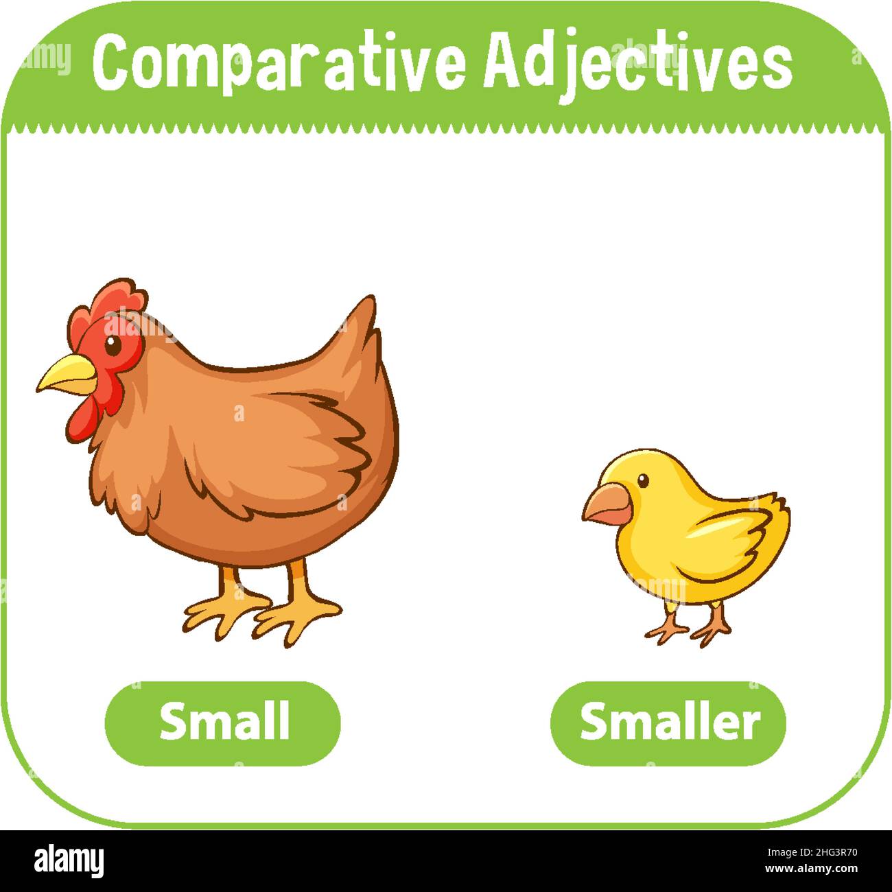 Comparative Adjectives for word small illustration Stock Vector Image ...