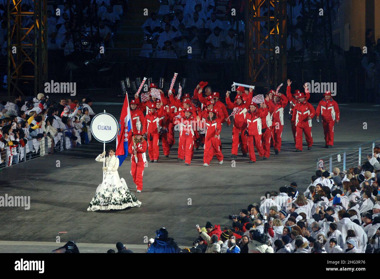 Turin Italy 2006-02-10: Opening ceremony of the Winter Olympic Games of ...