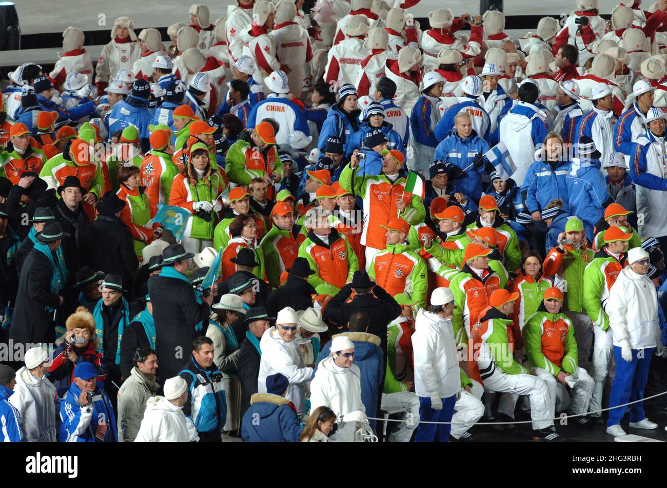 Turin Italy 2006-02-10: Opening ceremony of the Winter Olympic Games of ...
