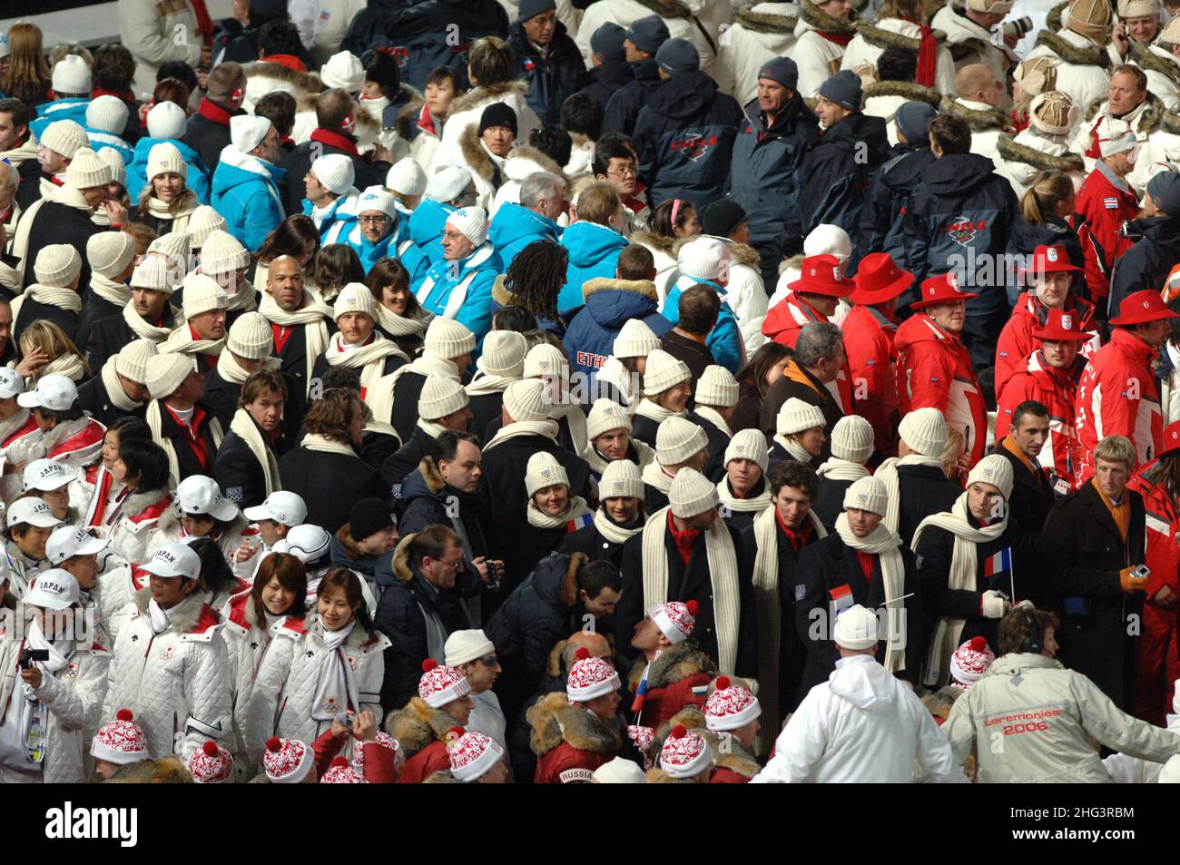 Turin Italy 2006-02-10: Opening ceremony of the Winter Olympic Games of ...