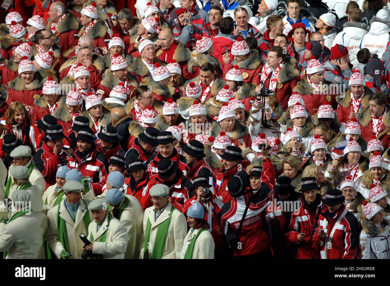 Turin Italy 2006-02-10: Opening ceremony of the Winter Olympic Games of ...