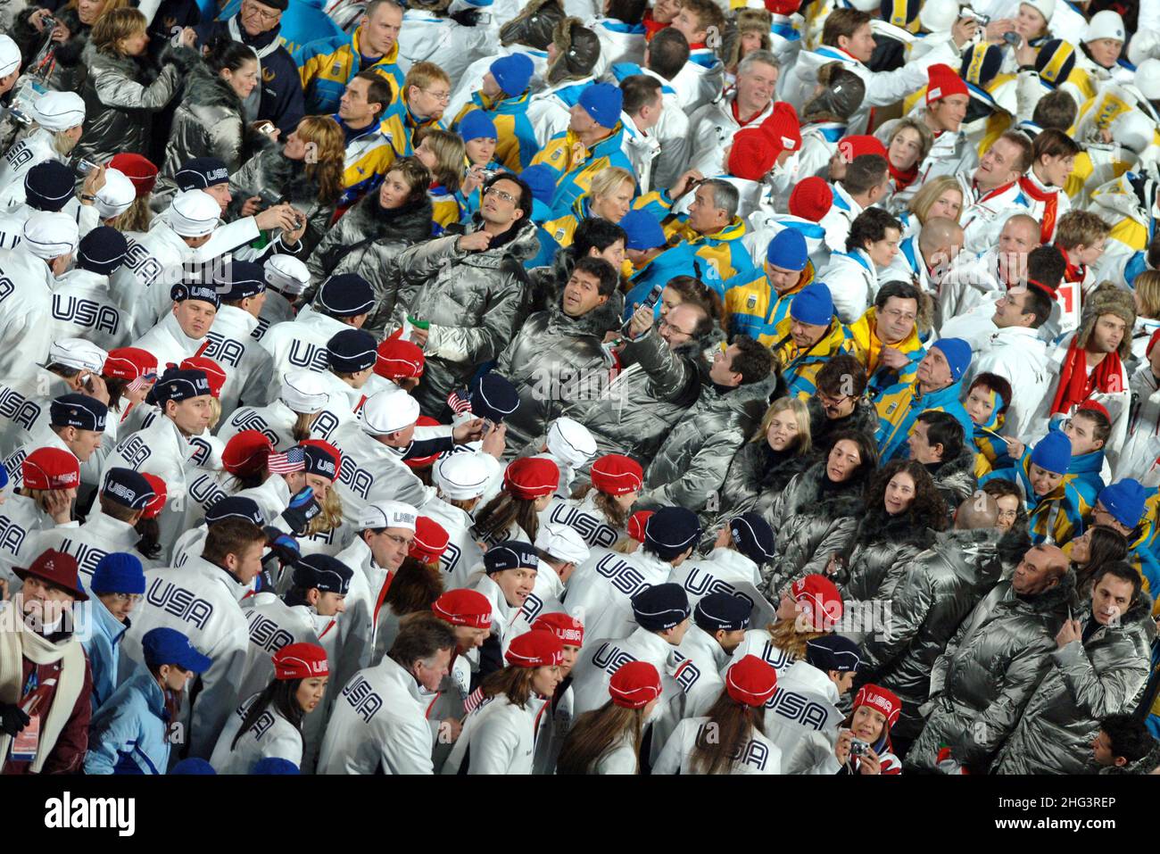 Turin Italy 2006-02-10: Opening ceremony of the Winter Olympic Games of ...
