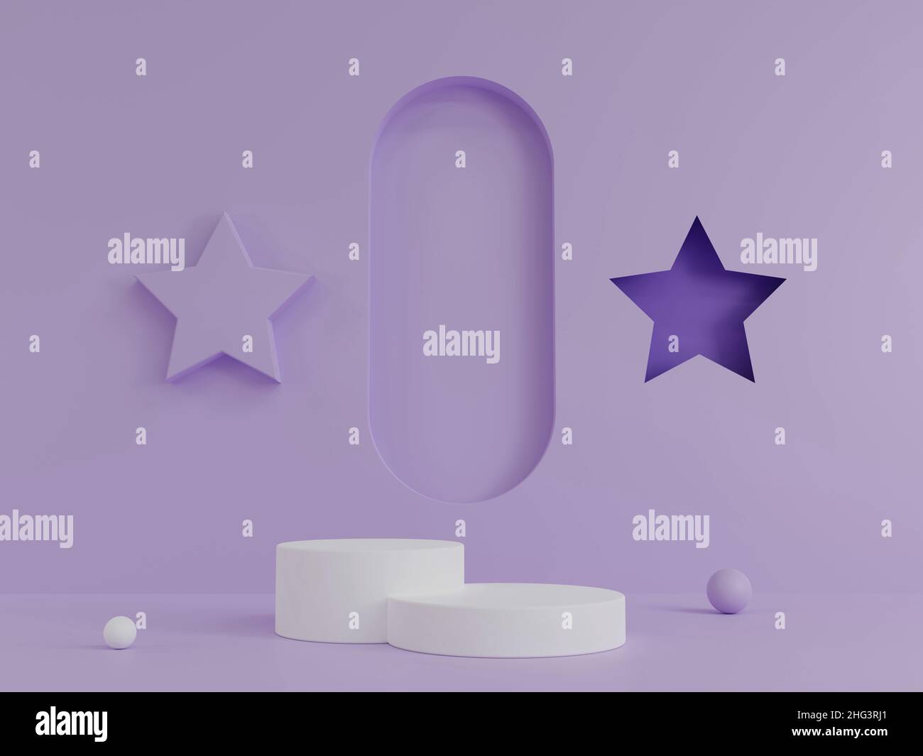 Minimalism abstract blank display podium with simple geometric purple ...