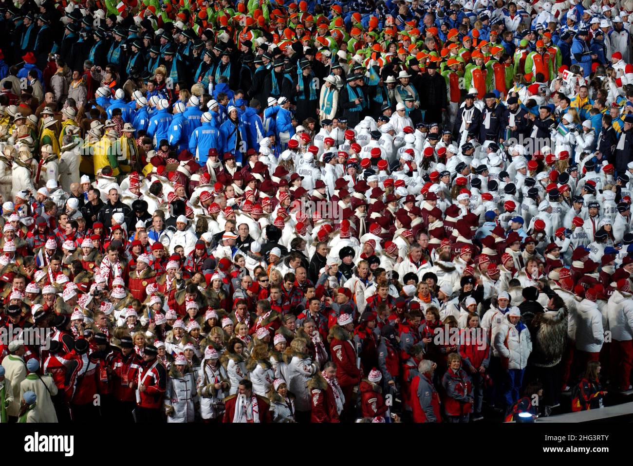Turin Italy 2006-02-10: Opening ceremony of the Winter Olympic Games of ...