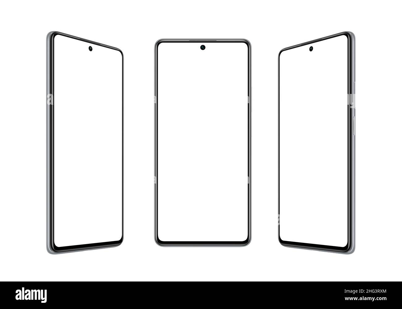 Modern phone templates. Isolated background and display for mockup, app ...