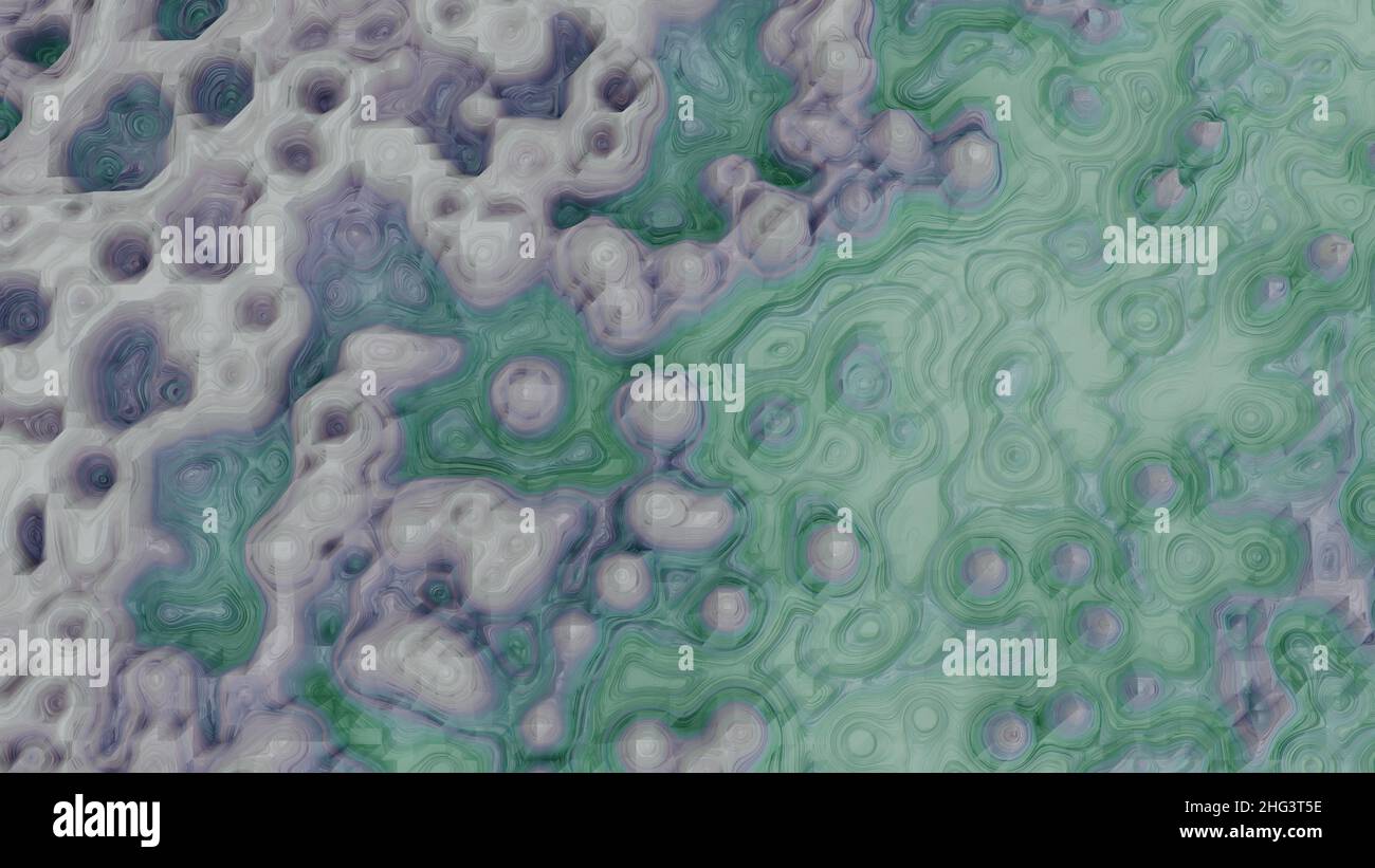 Geometric abstraction futuristic modern terrain landscape 3D rendering ...