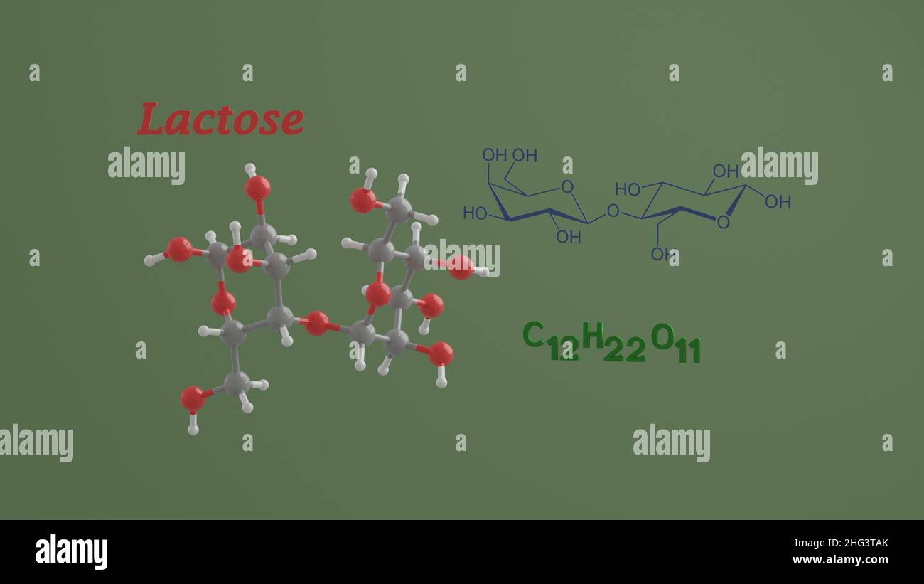 Lactose or milk sugar reducing sugar disaccharide science chemical ...