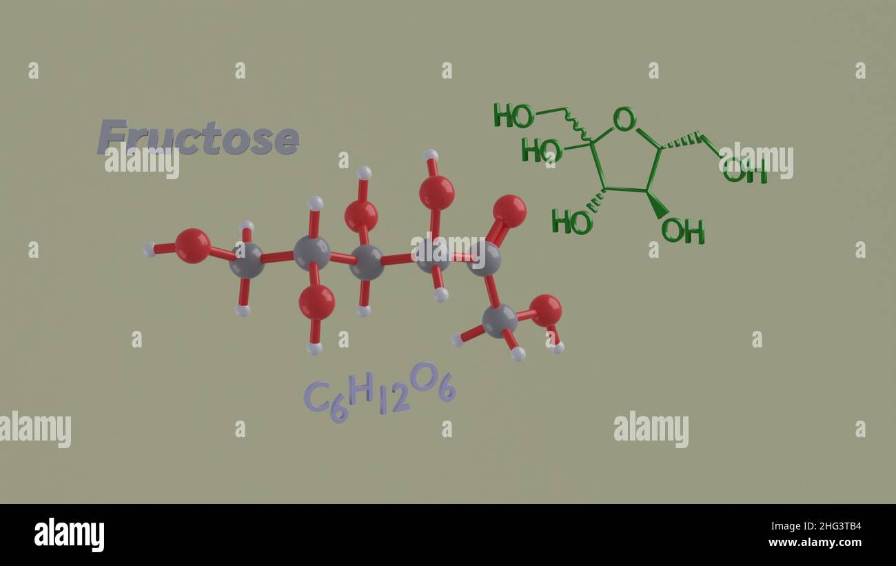 Fructose Structure 3d
