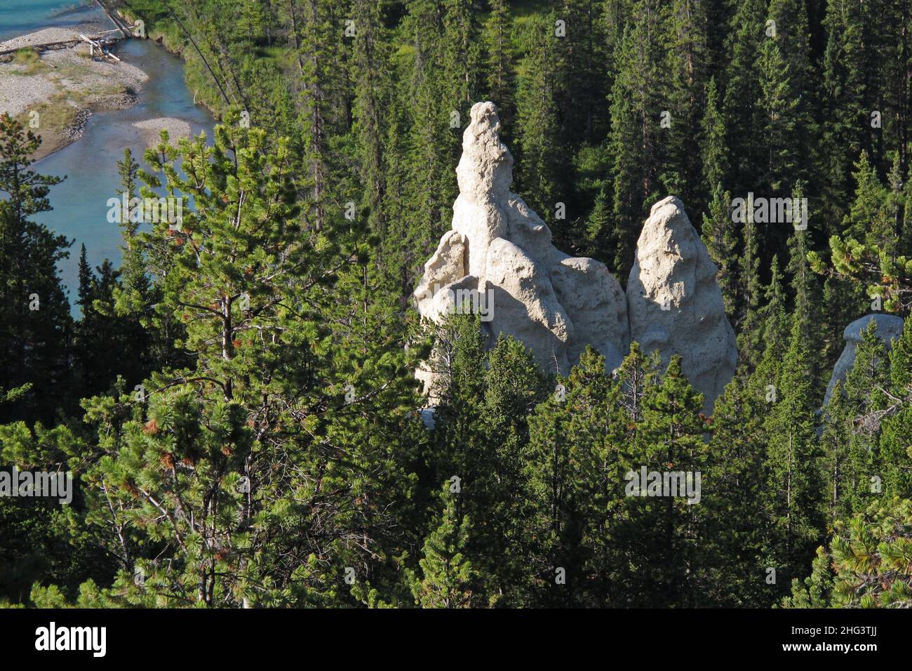 Hoodoos in Banff National Park,Alberta,Canada,North America Stock Photo ...
