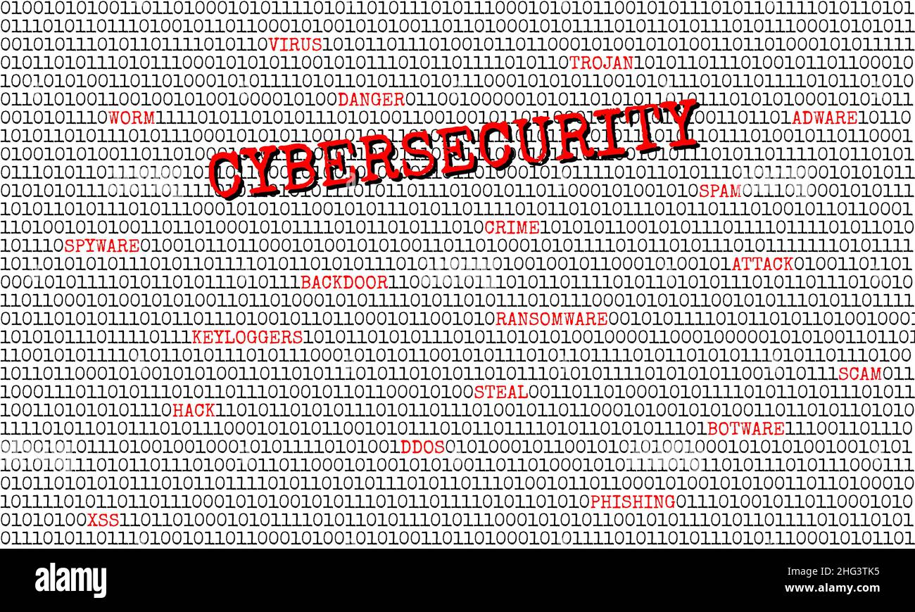 Cybersecurity on white background wallpaper, online network or IT ...