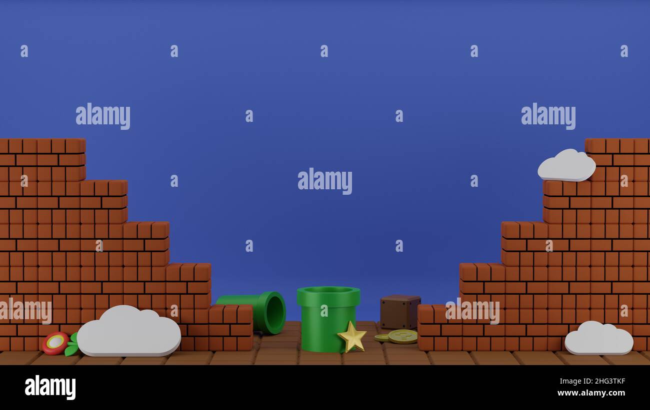 Illustration image of incomplete installation game scene, concept of ...