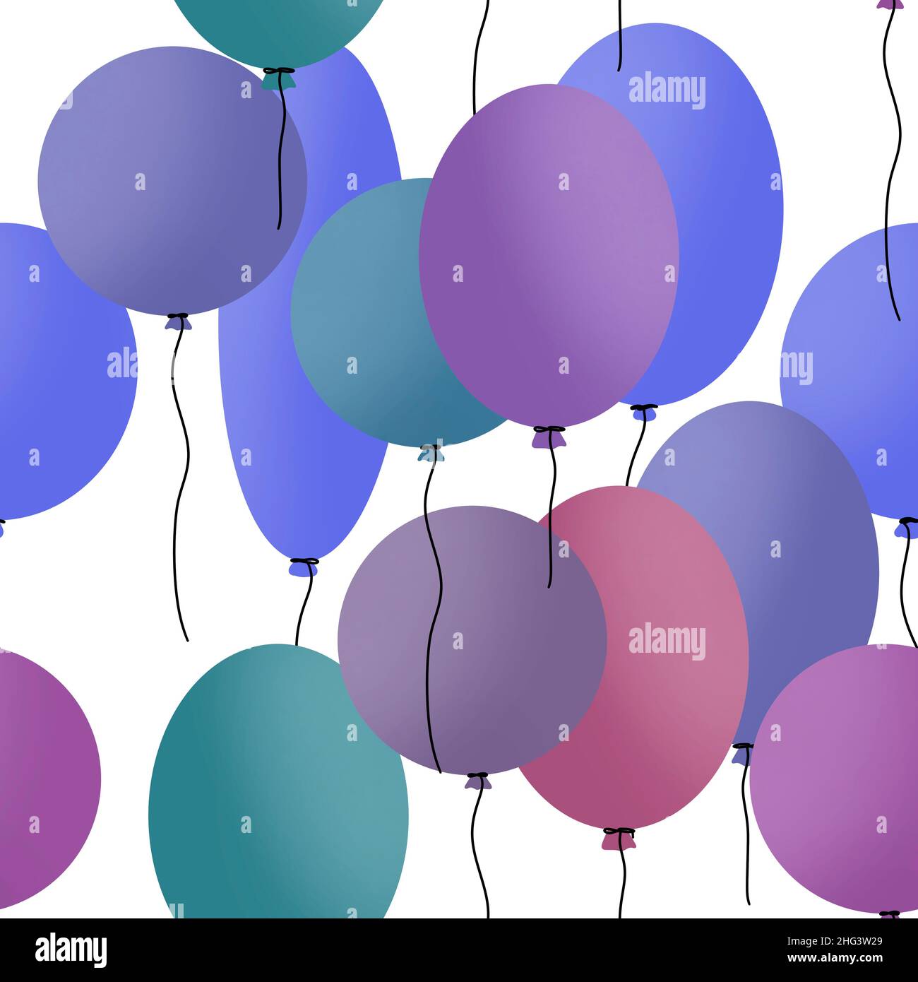 Seamless balloons pattern for kids and gifts and cards and linens and ...