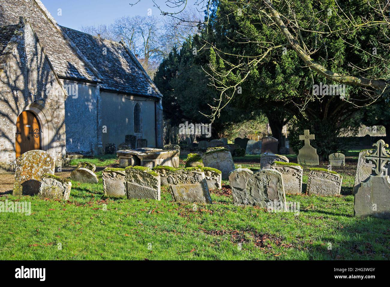 The Parish Church of St Mary the Virgin, Buscot, Oxfordshire, UK on a ...