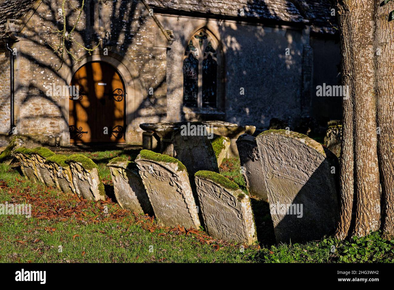 The Parish Church of St Mary the Virgin, Buscot, Oxfordshire, UK on a ...
