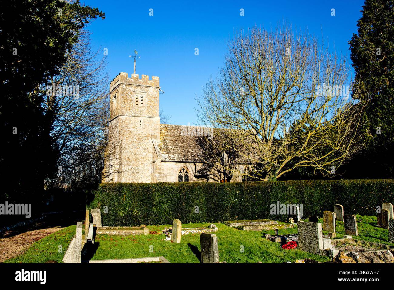 The Parish Church of St Mary the Virgin, Buscot, Oxfordshire, UK on a ...