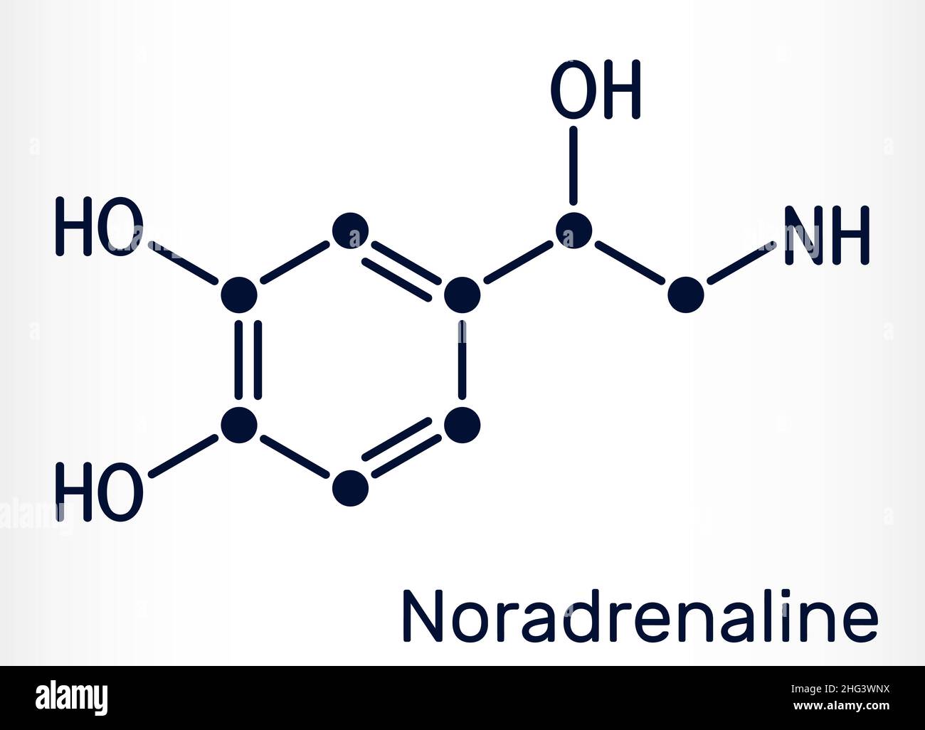 Noradrenaline norepinephrine molecule Stock Vector Images - Alamy