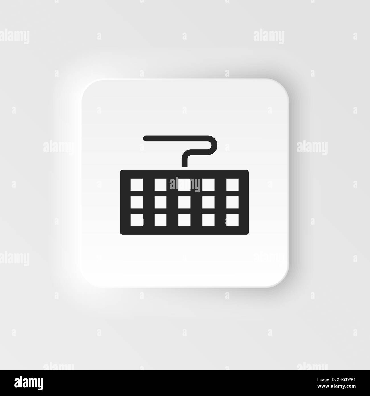 Keyboard, computer icon - Vector. Simple element illustration from UI concept. Keyboard ...