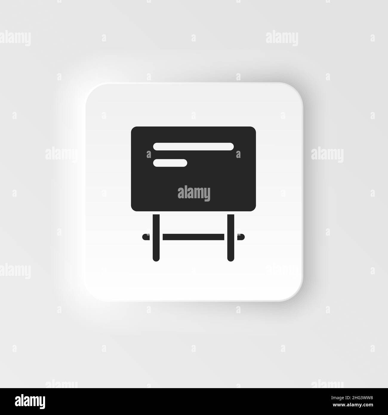 Blackboard icon - Vector. Simple element illustration from UI concept. Blackboard icon ...