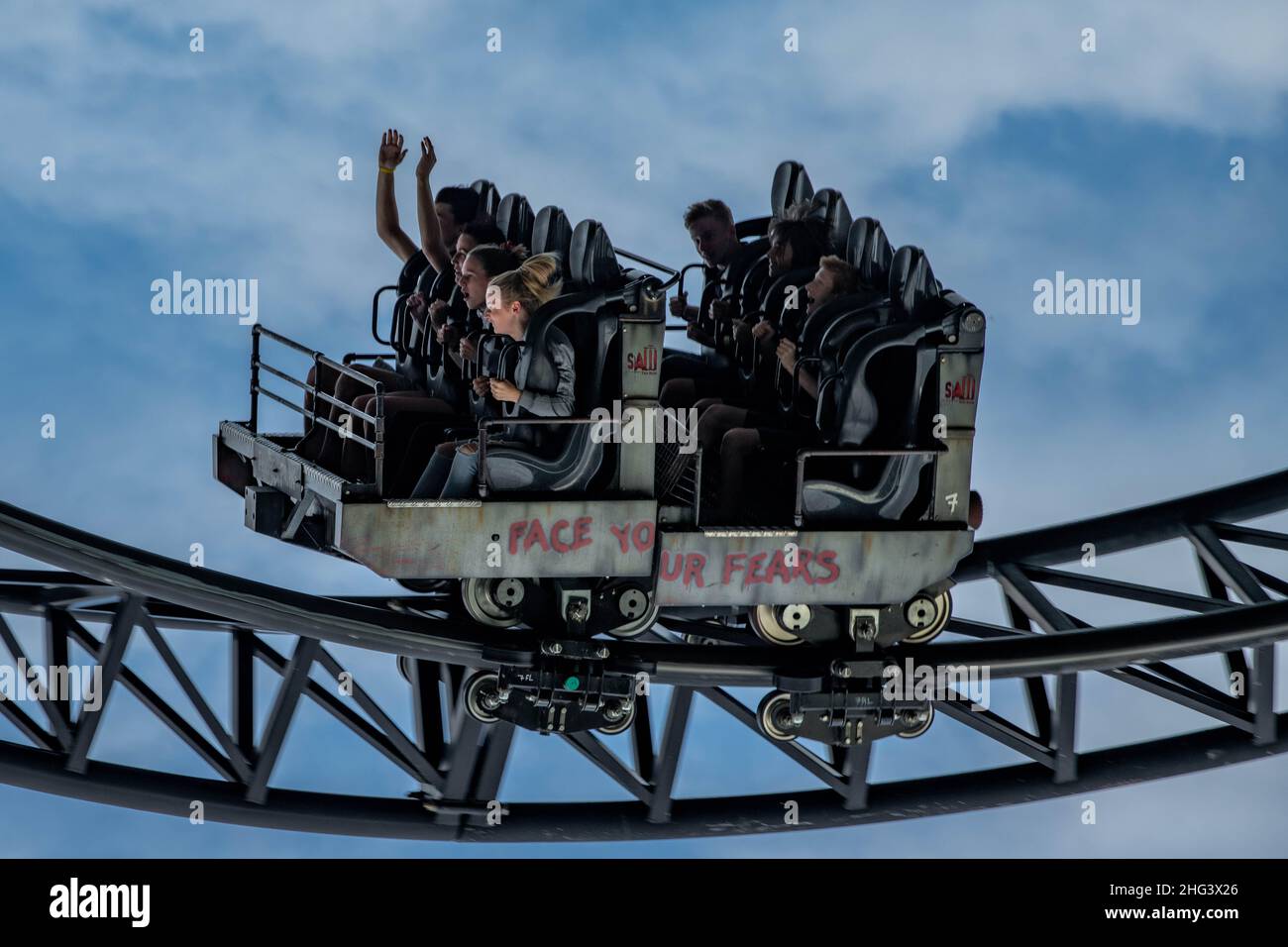 The Swarm and Saw The Ride (from the Movie) at Thorpe Park Theme Park ...