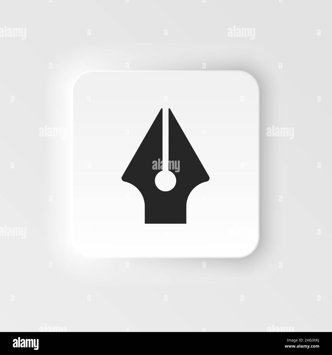 Calligraphy, ink pen icon - Vector. Simple element illustration from UI ...