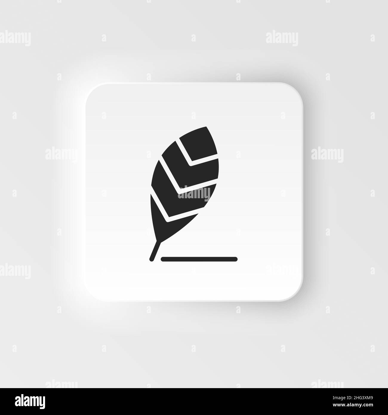 Pen, bird feather icon - Vector. Simple element illustration from UI ...