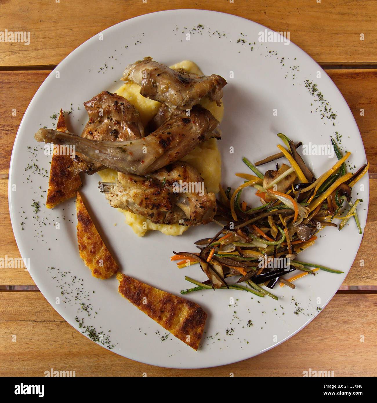 Rabbit with rosemary in Villa de Leyva in Colombia,South America,South ...