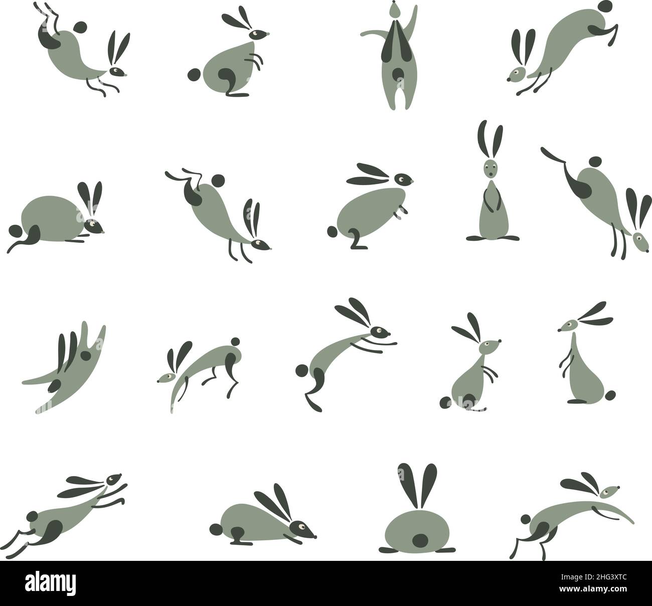Illustration funny rabbits hi-res stock photography and images - Alamy