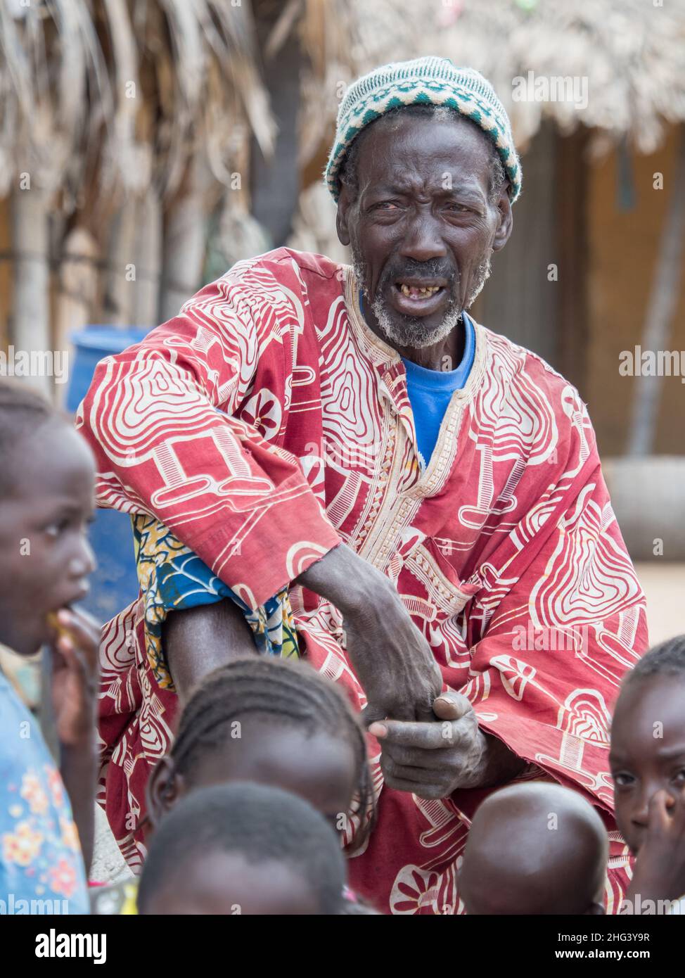Senegal, Africa - January 24, 2019: Portrait of African man in a ...