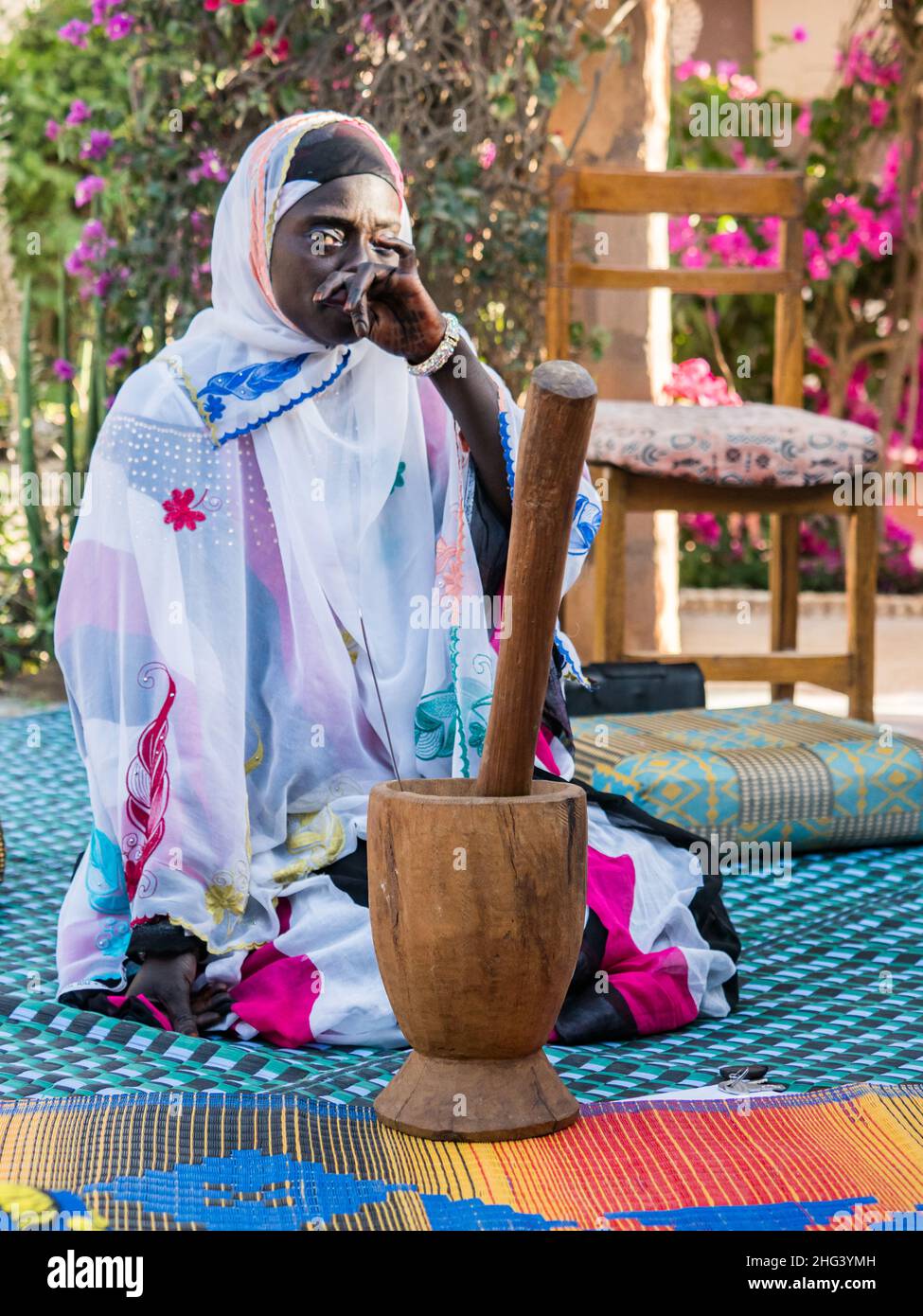 Senegal, Africa - Jan, 2019: Portrait of a beautiful Senegalese woman ...