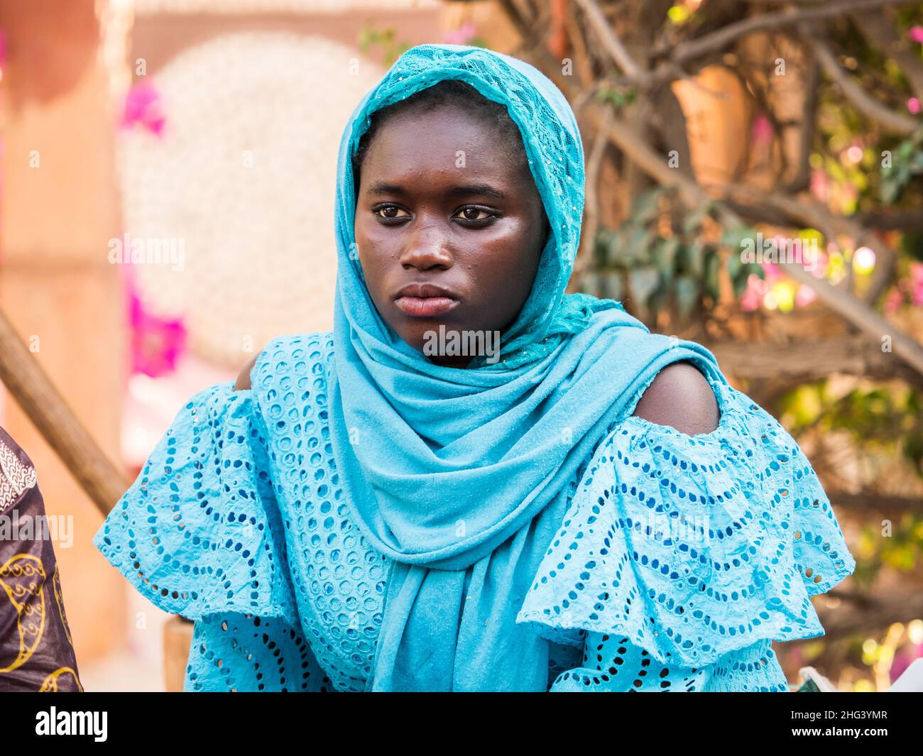 Senegal, Africa - Jan, 2019: Portrait of a beautiful Senegalese woman ...