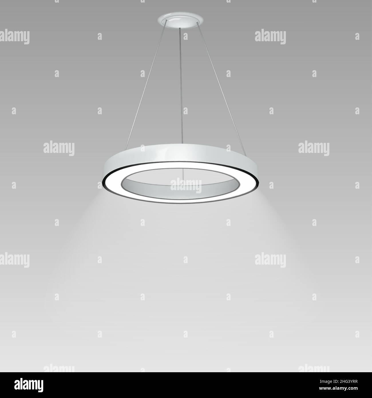 Hanging pendant round shaped lamp. Contemporary style interior light ...