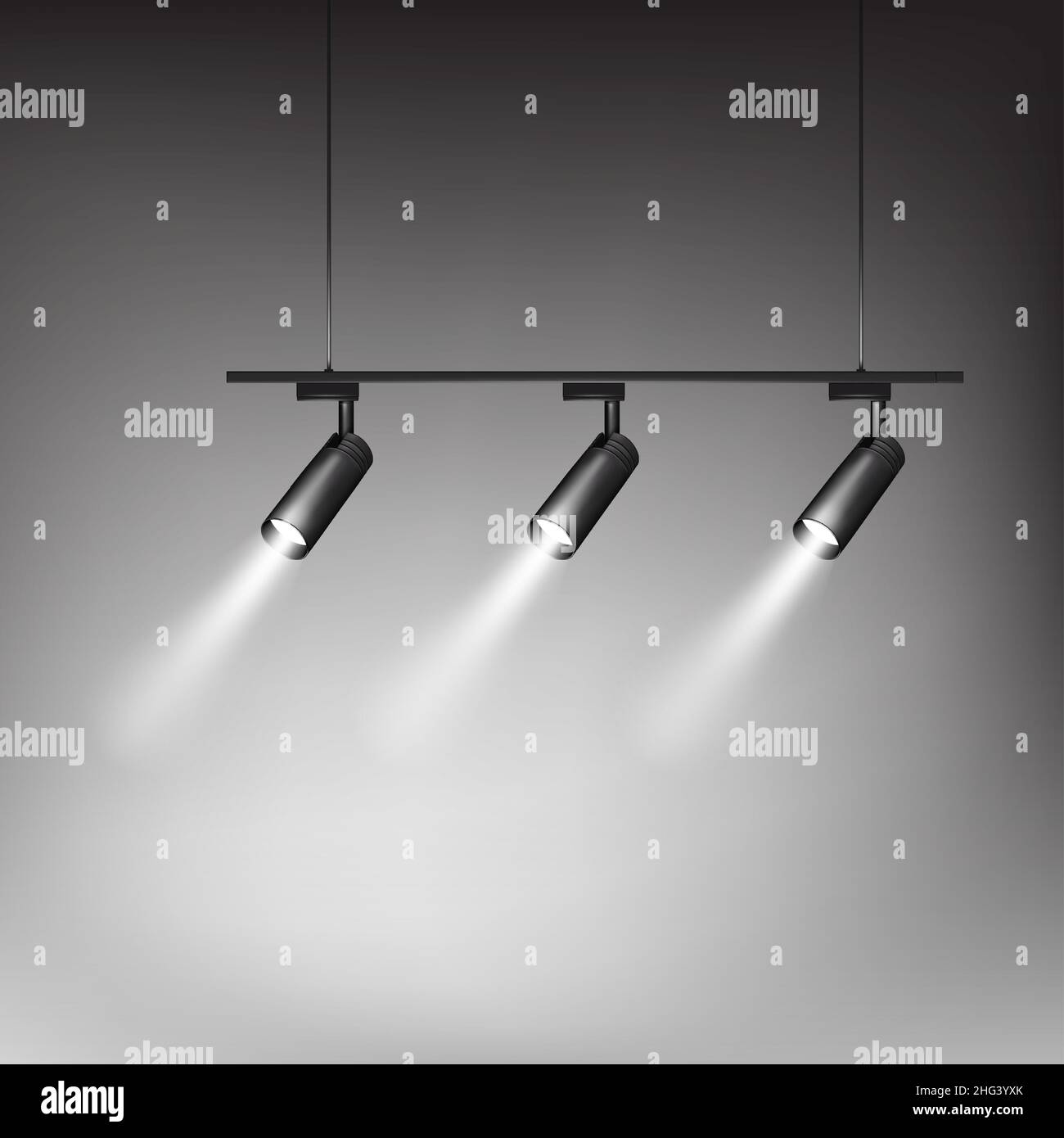 Modern track light. Hanging rotating spot light. Pendant interior ...