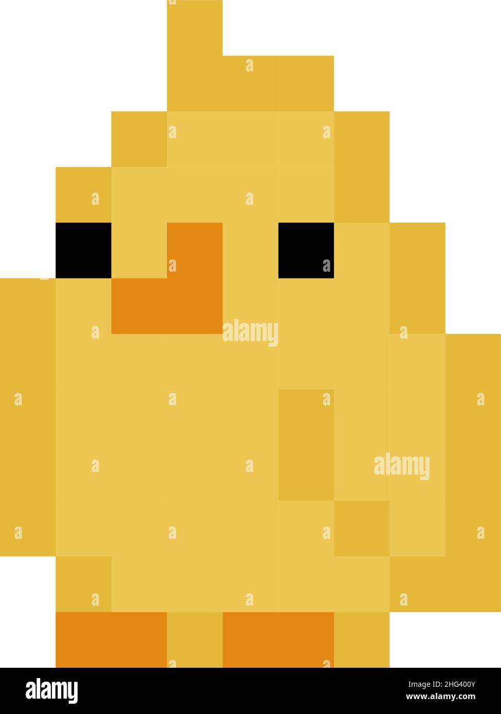 Cute pixel 8 bit chick - vector, isolated Stock Vector Image & Art - Alamy