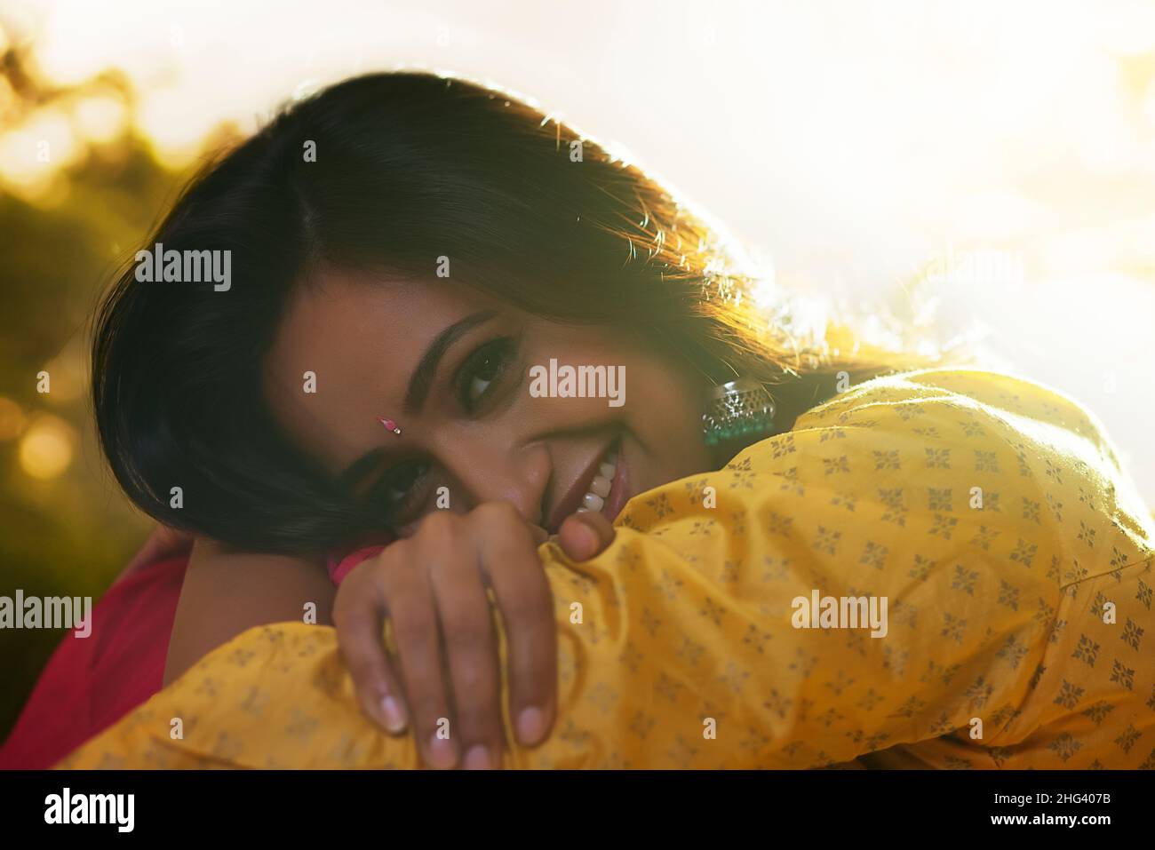 Shy woman hi-res stock photography and images - Alamy