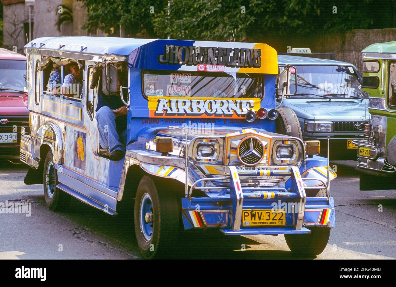 A jeepney van in Metro Manila on Luzon Island in the Philippines ...