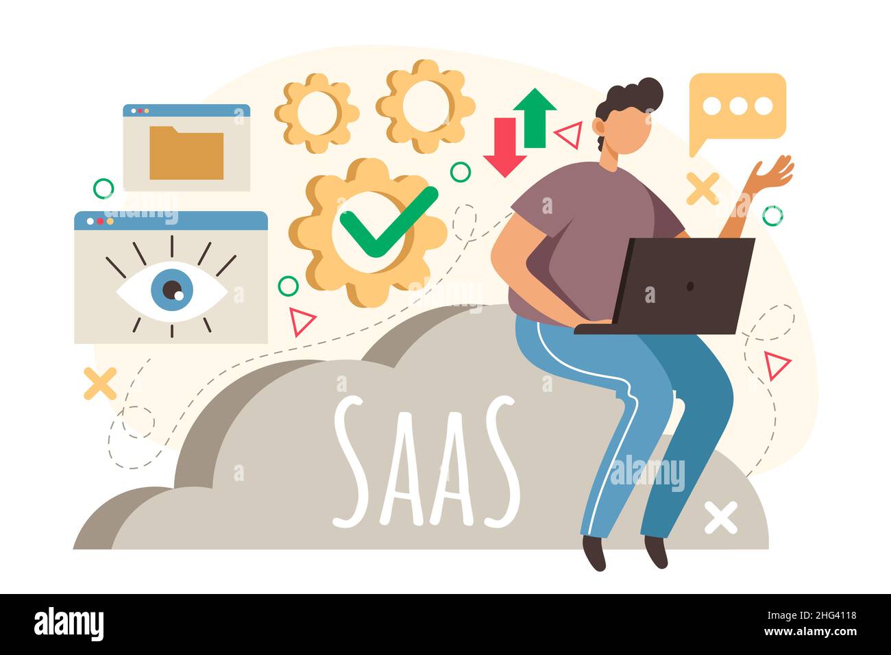 Flat design saas illustration Vector illustration Stock Vector Image ... Flat design saas illustration Vector illustration Stock Vector Image ...