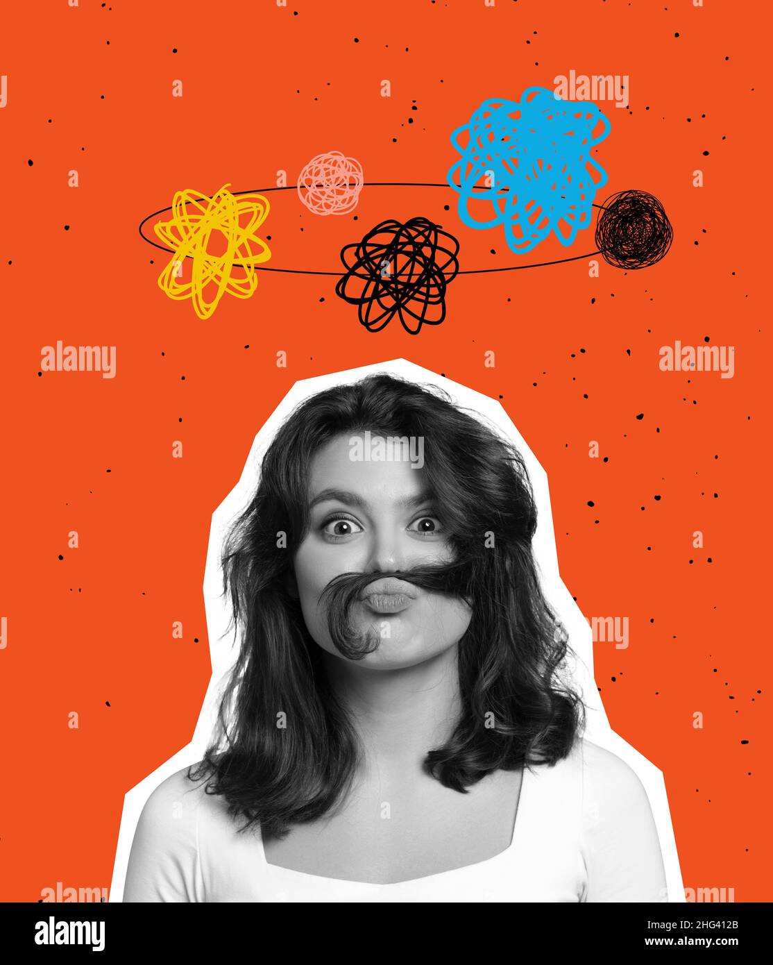 Contemporary art collage, modern design. Inspiration, ideas, trendy ...