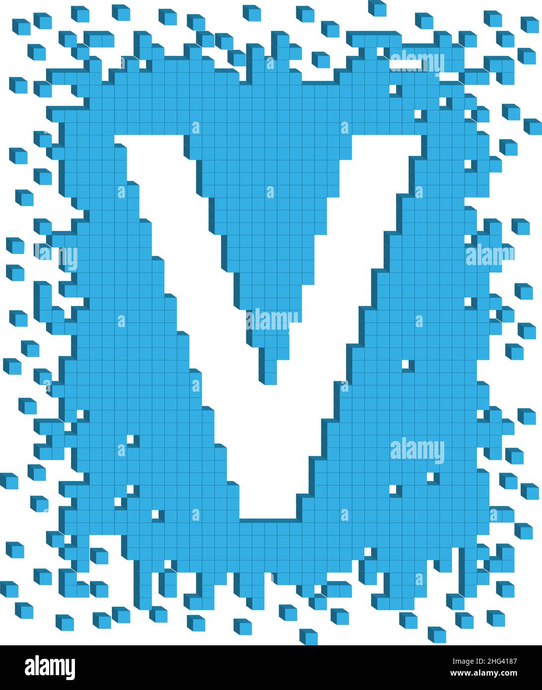 Cubes alphabet v hi-res stock photography and images - Alamy