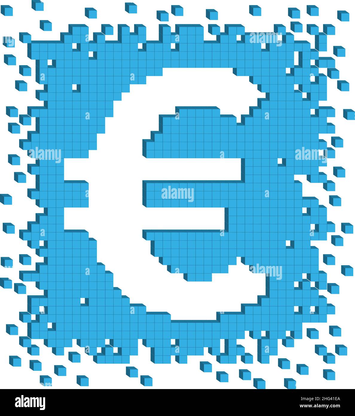 Cubes symbol euro Stock Vector Images - Alamy